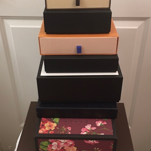 Gucci | Accents | Box Left Designer Gift Boxes Lv Gucci Chanel Prada ...